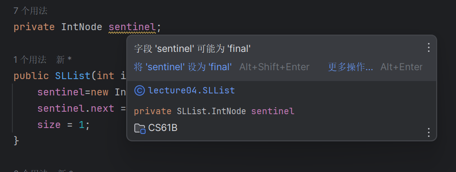 Lecture 04 List II SLLists, Nested Classes, Sentinel Nodes